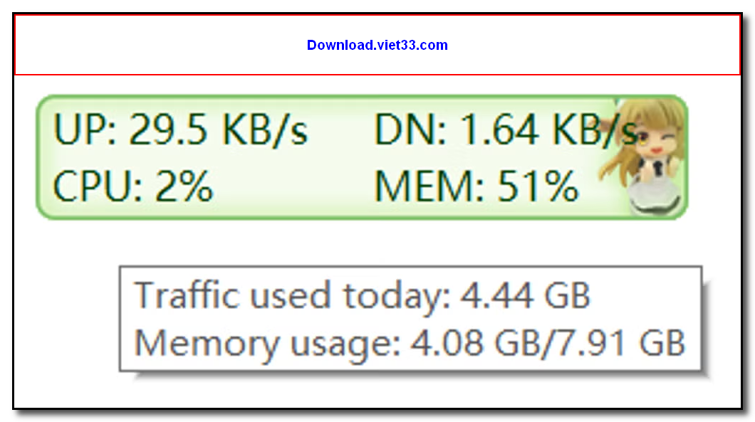 download TrafficMonitor - Công cụ theo dõi lưu lượng mạng, tốc độ upload/download, nhiệt độ CPU ...