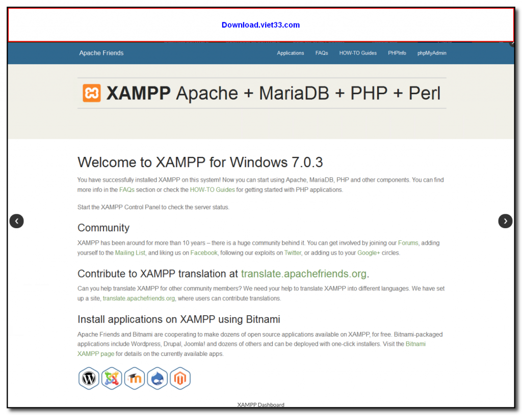 Download XAMPP - Công cụ xây dựng môi trường phát triển web nhanh chóng và dễ dàng