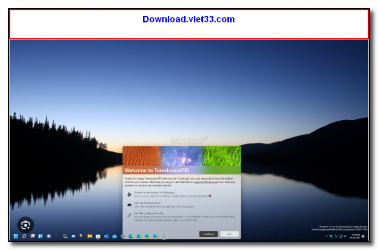 Download TranslucentTB - Phần mềm cho phép bạn tùy chỉnh thanh Taskbar ...