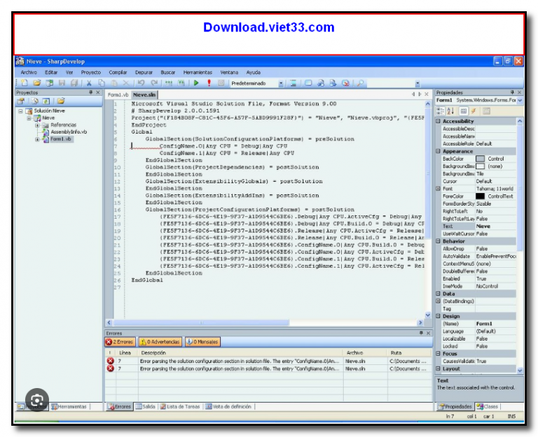 Download SharpDevelop - Phần mềm hỗ trợ nhiều ngôn ngữ lập trình như C#, VB.NET, Boo