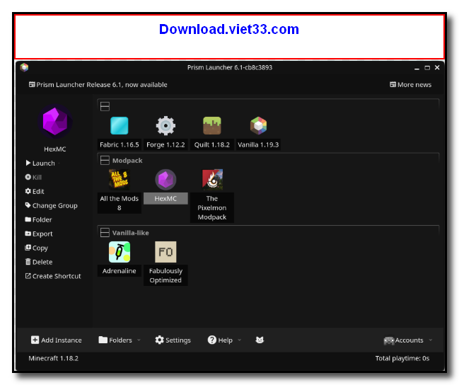Download Prism Launcher - Trình quản lý Minecraft đa năng, tiện lợi và ...