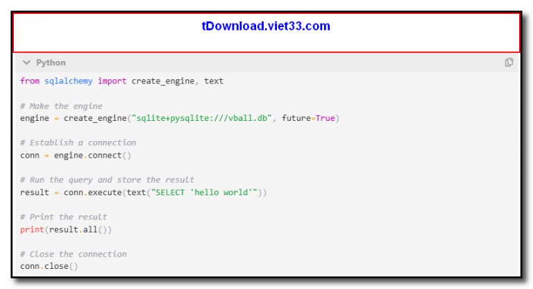 Download SQLAlchemy– Cầu nối hoàn hảo giữa Python và Cơ sở dữ liệu